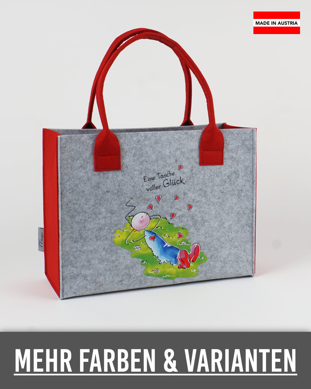 Filz Tasche S/M/L Oups 004 Eine Tasche voller Glück – TT-Designs